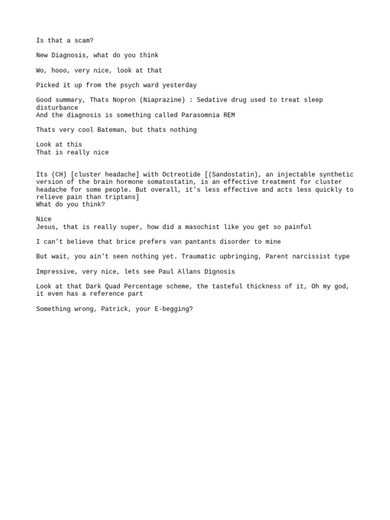 American Psycho - Business Card Scene | PDF | Wellness