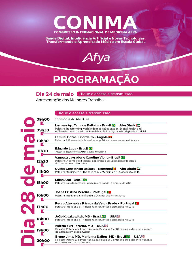 CONIMA 2024 - Programação Com Links | PDF