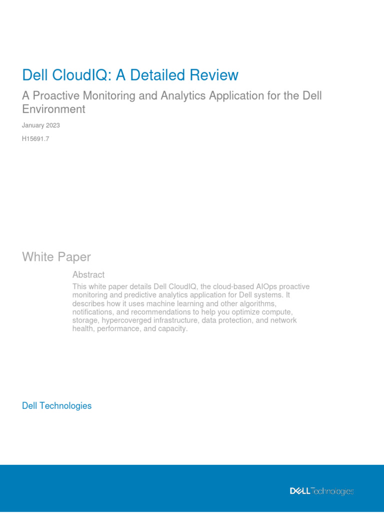 h15691 Cloudiq Overview | PDF | Computer Security | Security