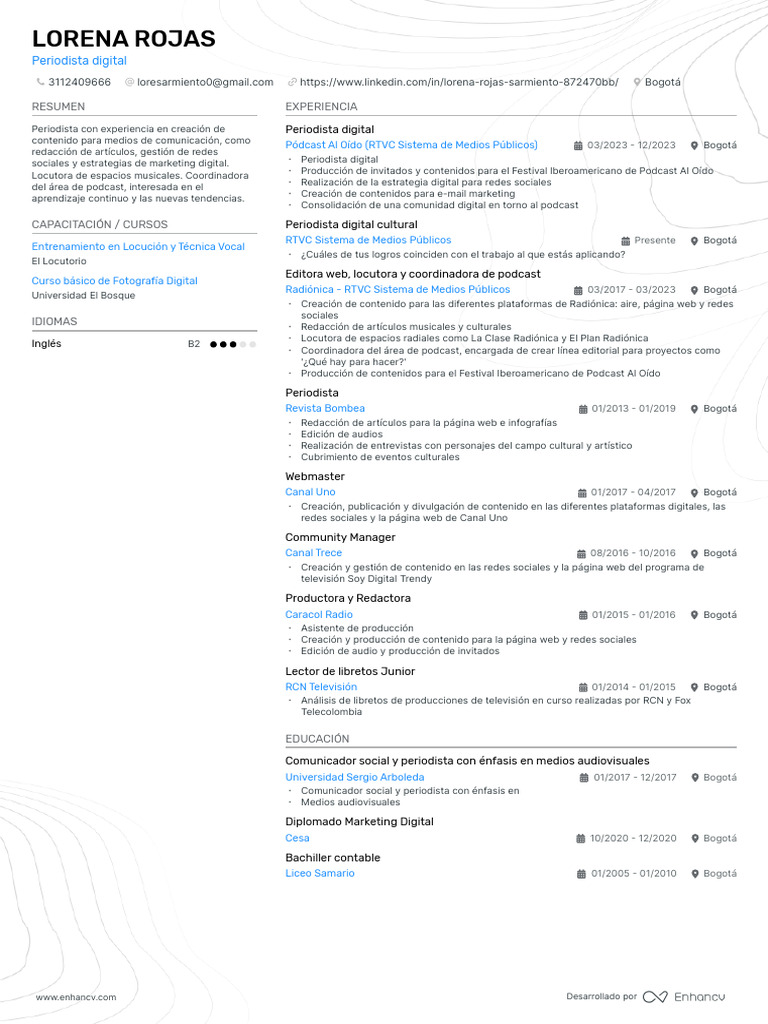 Experta en Periodismo Digital y Podcast | PDF | Podcast