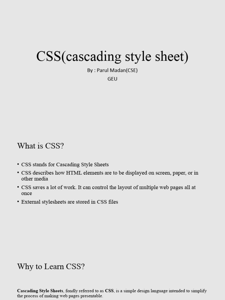 CSS (Cascading Style Sheet) | PDF | Html | Html Element