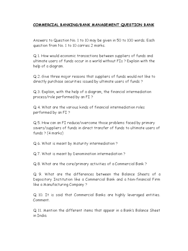 CBM Question Bank | PDF | Capital Requirement | Interest