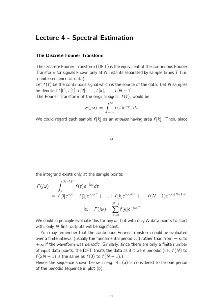 Discrete Fourier Transform Overview | PDF | Autoregressive Model ...