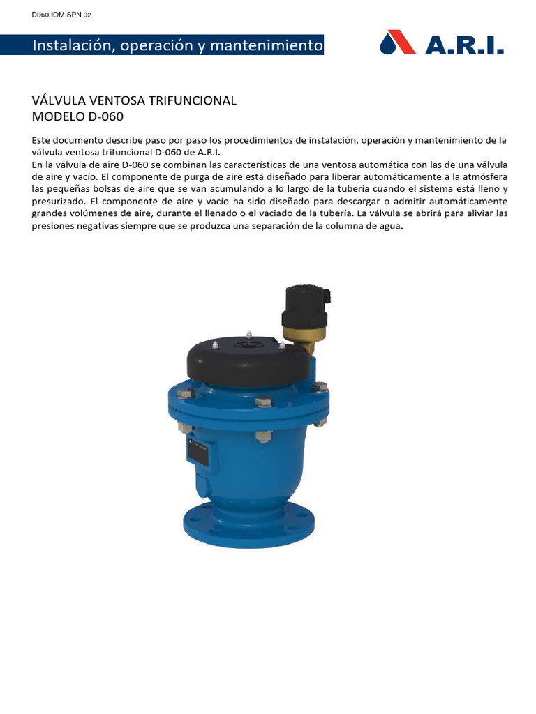 D060 Iom SPN 02 | PDF | Tornillo | Presión