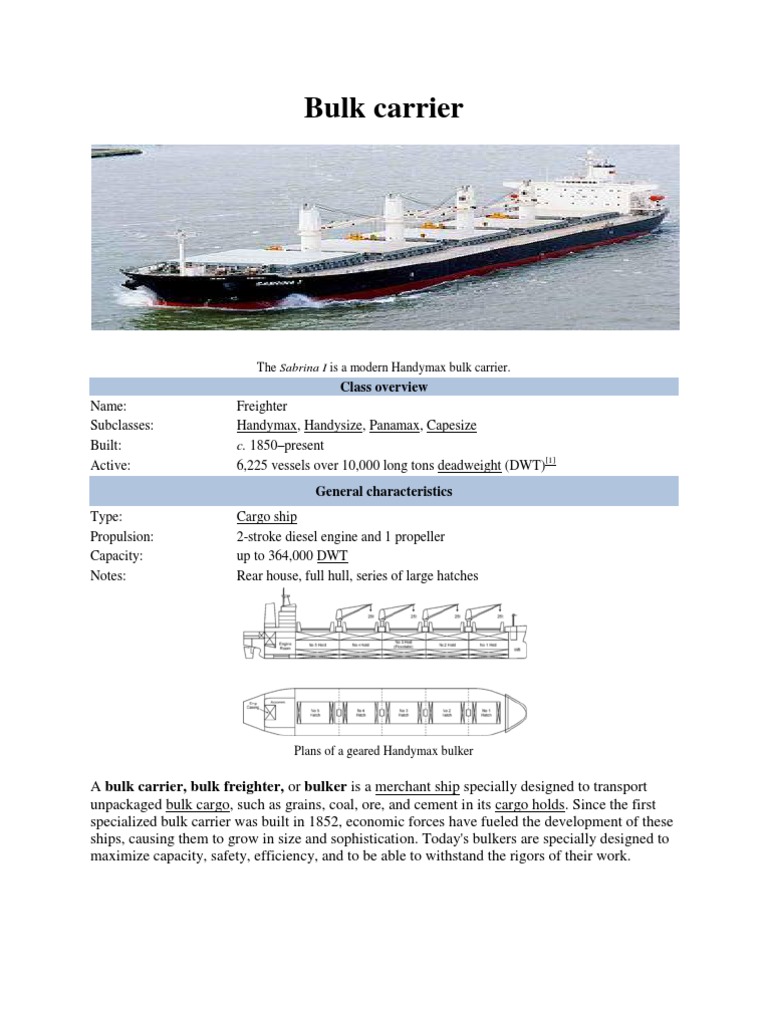 Bulk Carrier | PDF | Ships | Shipping