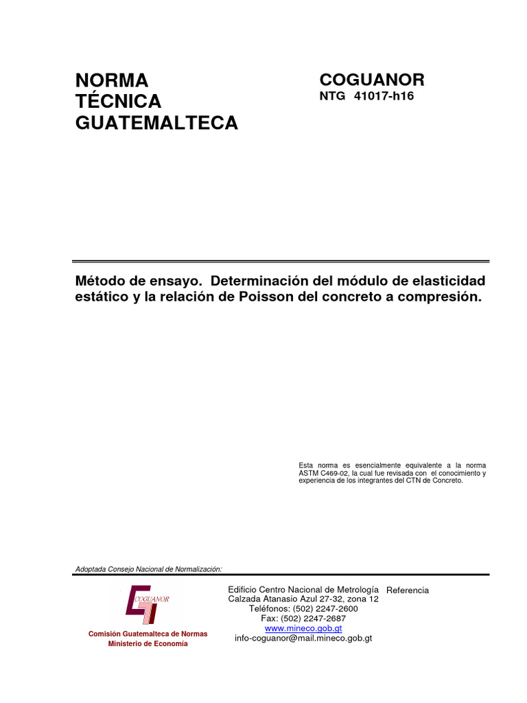 Astm C 469 - 02 Módulo de Elasticidad | PDF | Hormigón | Deformación ...