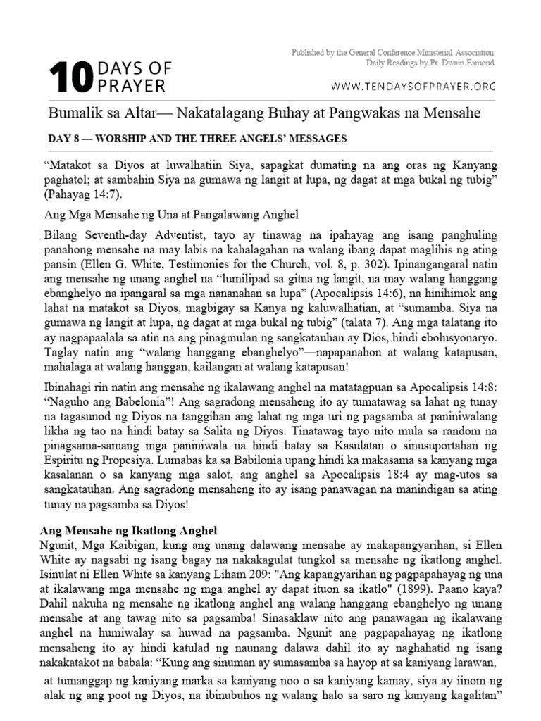 O Day 8 Prayer Guide 2023 | PDF