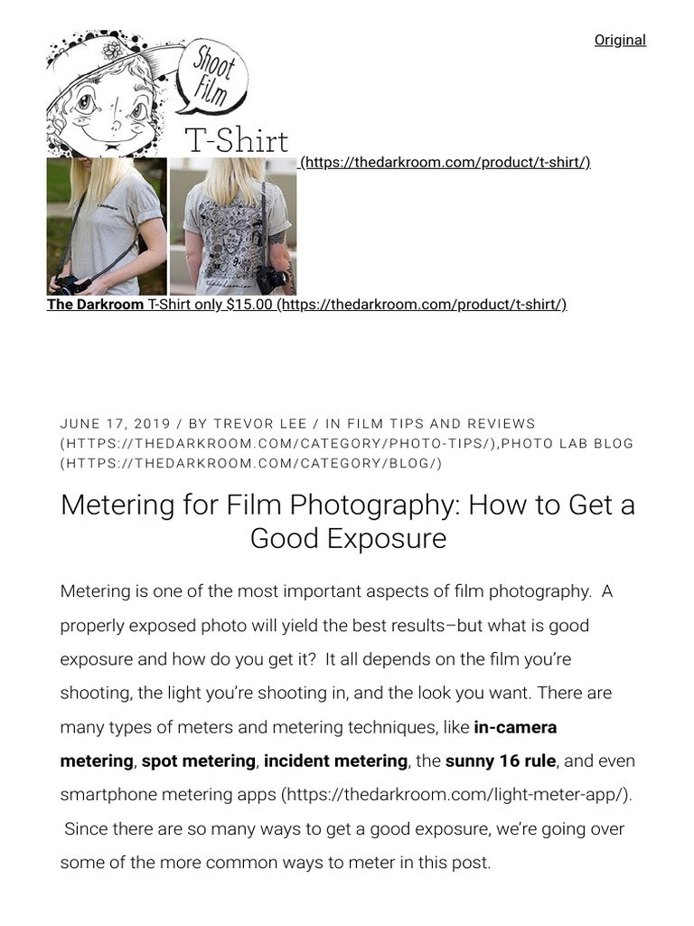 Extend Knowledge Light Metering For Photography - Getting A Great Exposure - The Darkroom | PDF ...