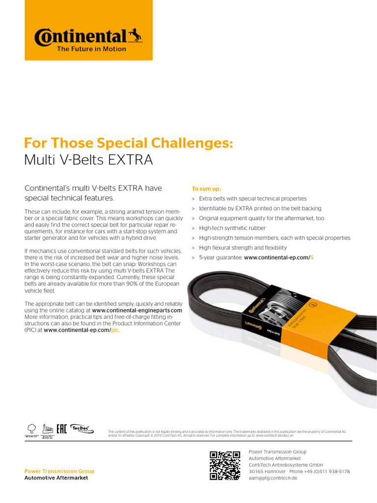 Continental 6pk2200 | PDF | Belt (Mechanical) | Transport