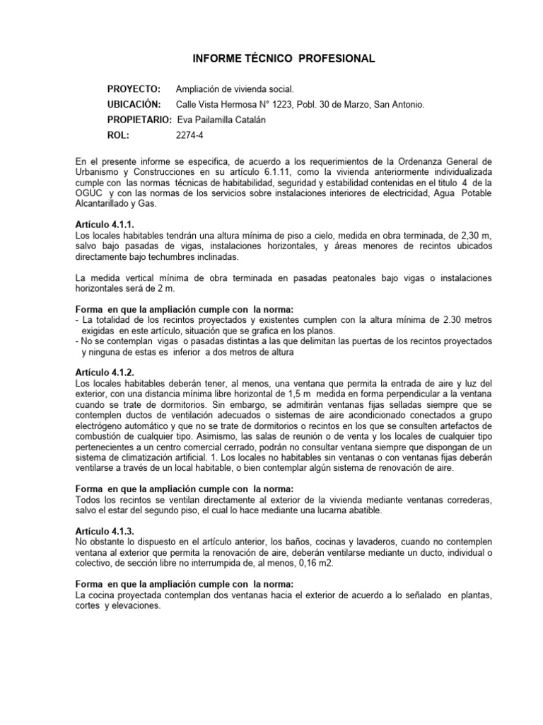 Informe tecnico | PDF | Ventana | edificio