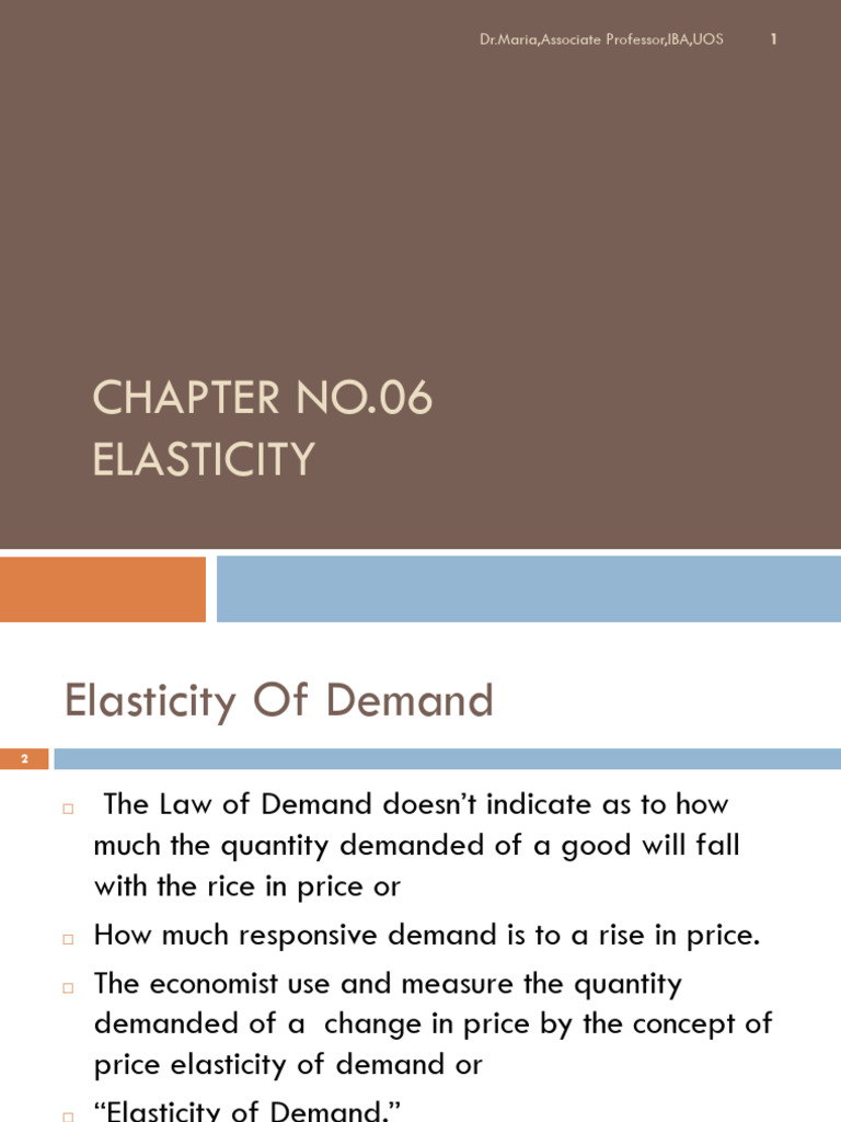 Understanding Elasticity of Demand | PDF | Elasticity (Economics) | Demand