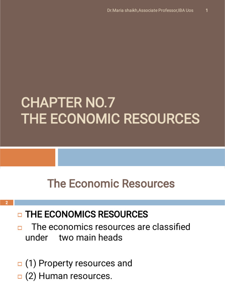 Micro Economics Chapter No.7 | PDF | Capital (Economics) | Labour Economics
