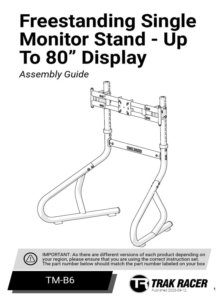 Freestanding Monitor Stand Assembly Guide | PDF | Screw | Equipment