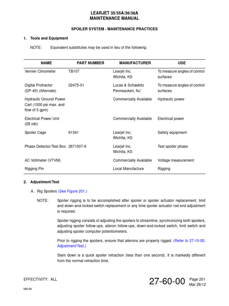 SP-101 Aircraft Alignment Procedure | PDF | Flap (Aeronautics) | Voltage