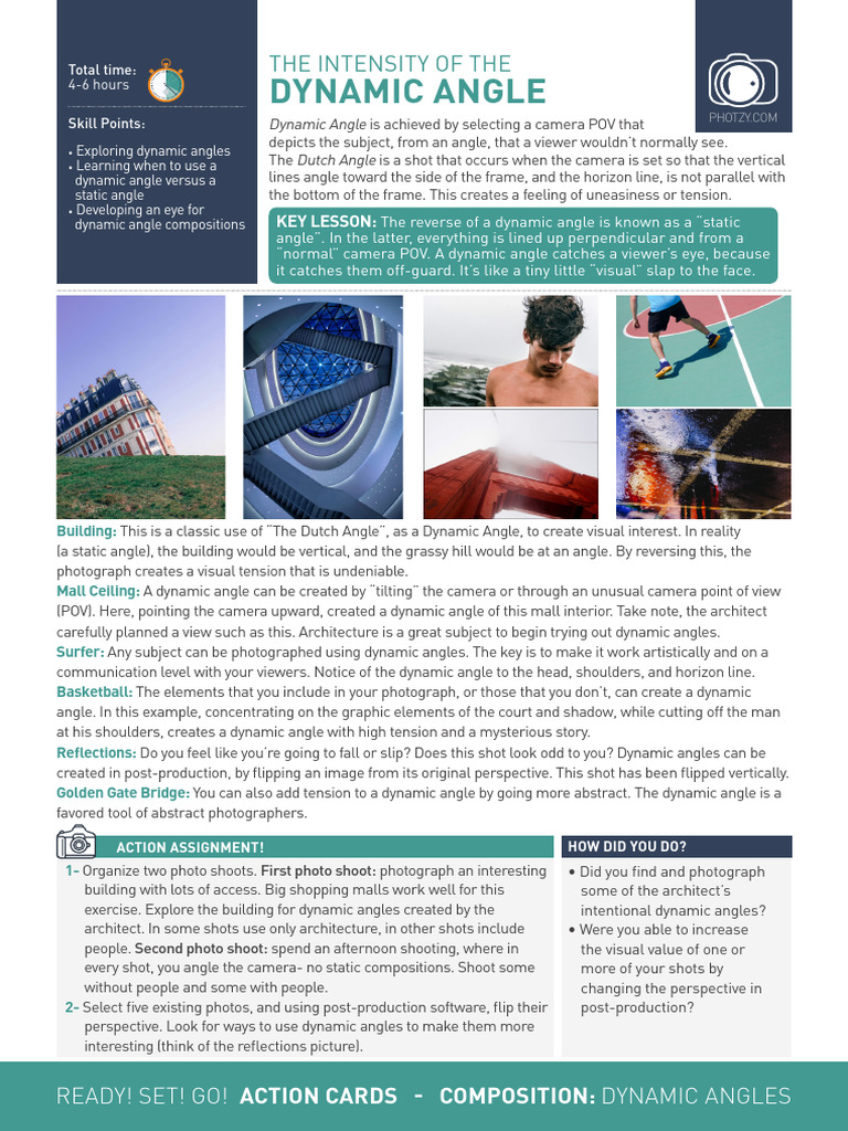 Dynamic Angles Photography Guide | PDF | Composition (Visual Arts ...