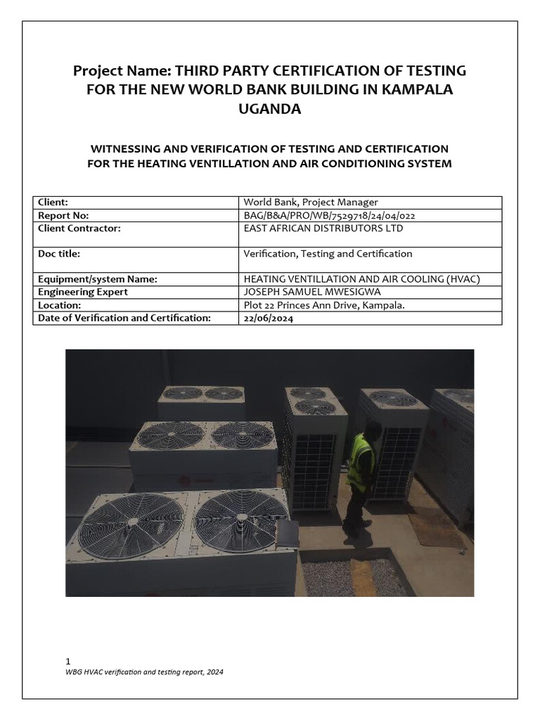 Engineering Audit Report On Installed Hvac System | PDF | Humidity ...