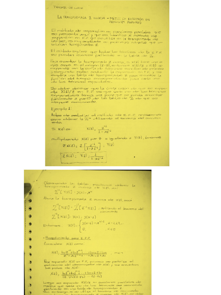 Transformada Z - Tema de Clase | PDF