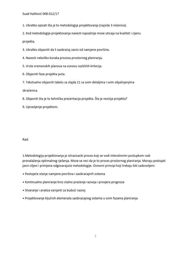 Test 12 Iz Saobraćajnica Suad Halilović 008-012 | PDF