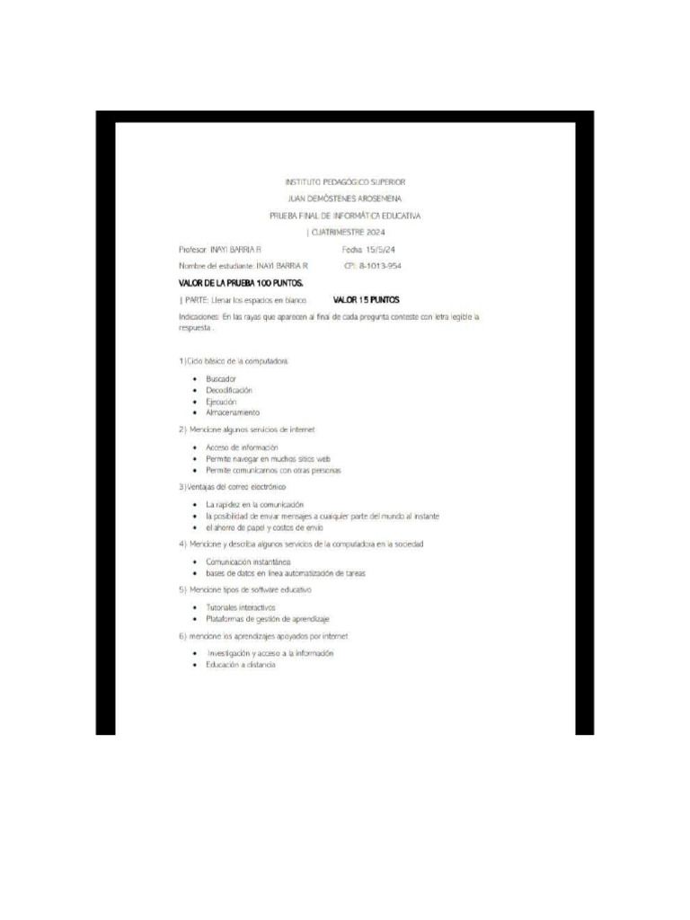 Documento (Prueba Final Resuelta) | PDF