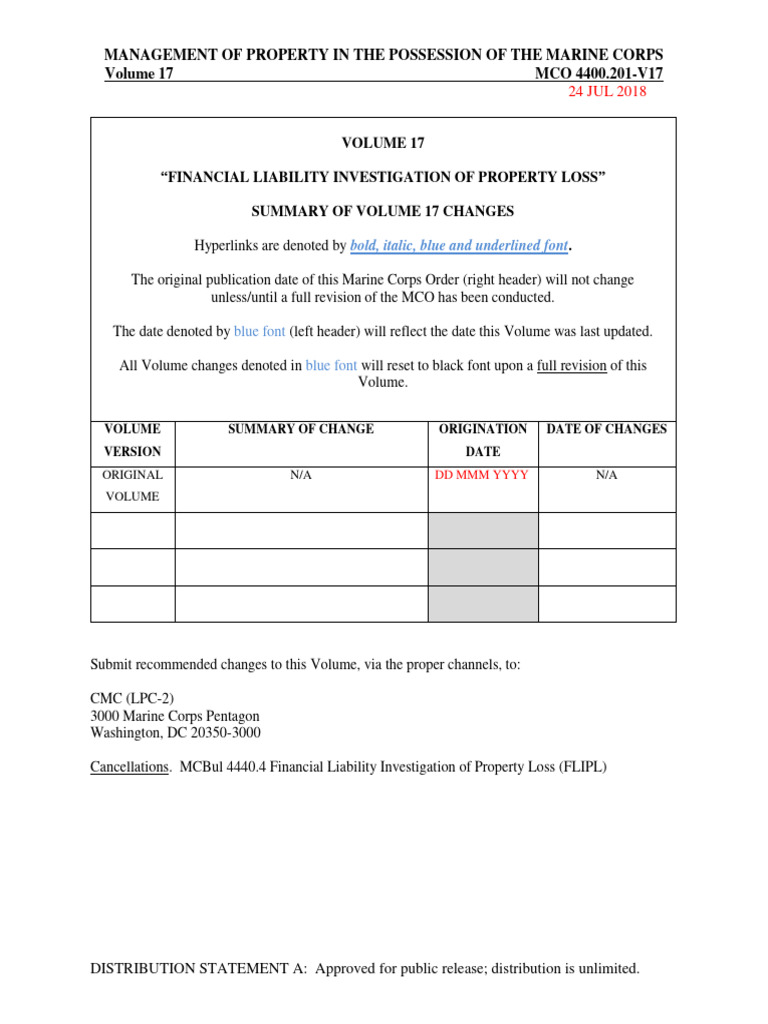 FLIPL Management in Marine Corps | PDF | Classified Information | Legal ...
