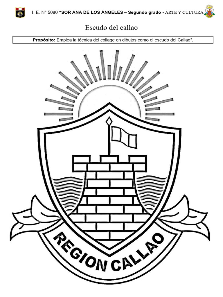 Aplica La Técnica Del Collage en El Escudo Del Callao.-Ficha | PDF