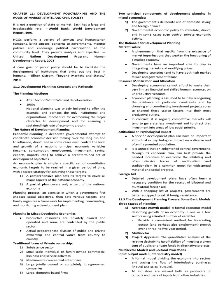 Development Policy & Planning | PDF | Debt | Balance Of Payments
