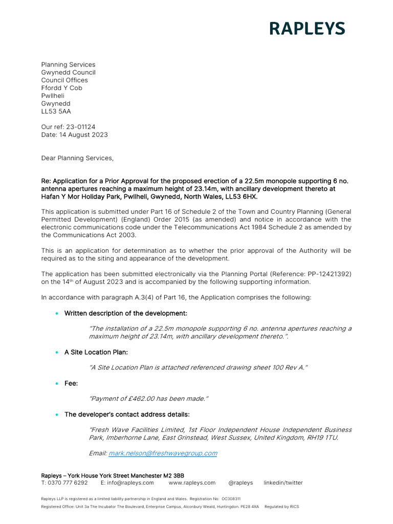 Haven Template - Covering Letter (Hafan Y Mor) | PDF