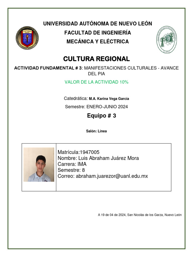 Af3 - Avance Pia - E3 | PDF | México