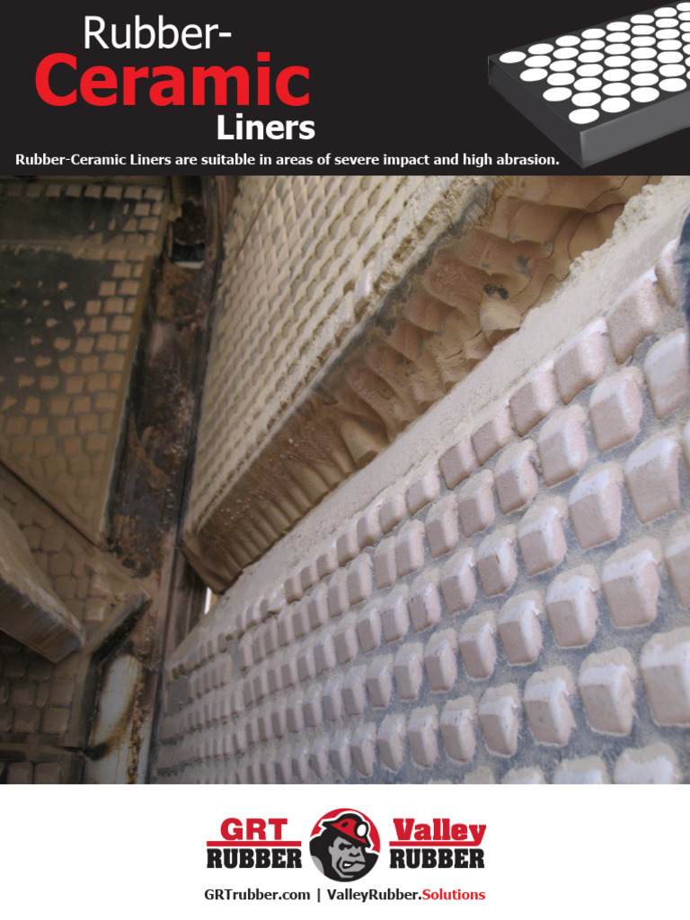 Rubber Ceramic Liners Brochure | PDF | Ceramics | Wear