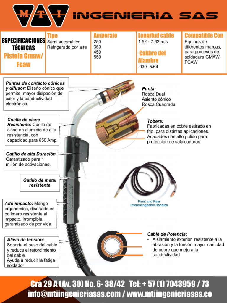 Pistolas y Sensores GMAW/FCAW | PDF | Soldadura | Construcción