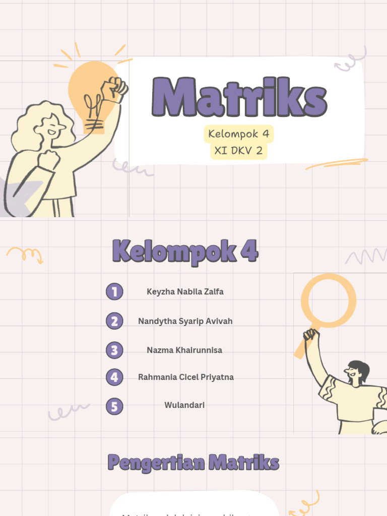 Pengertian dan Contoh Matriks | PDF