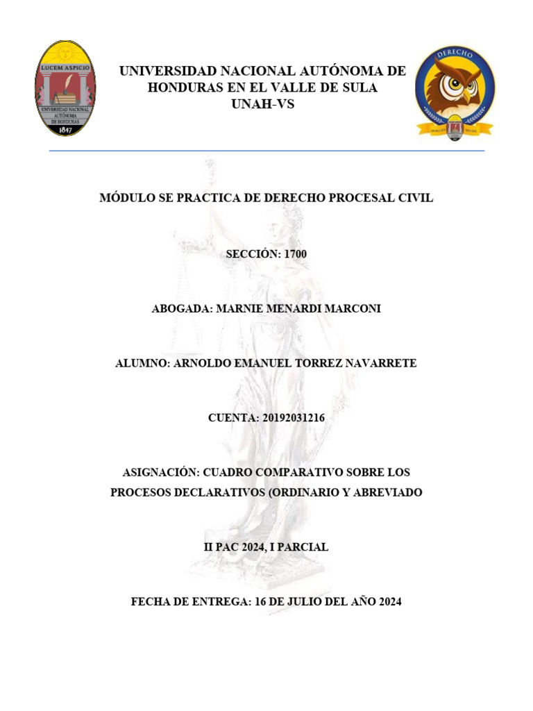 Cuadro Comparativo de Modulo DPC | PDF | Demanda judicial | Justicia