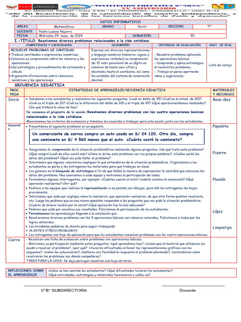 Problemas de tipo ECE | PDF | Decimal | Evaluación