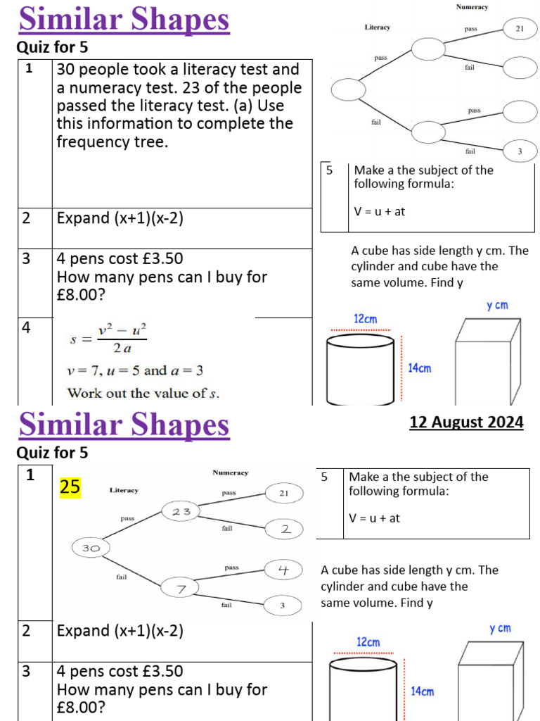 4.1D Similar Shapes JKA | PDF | Volume | Shape