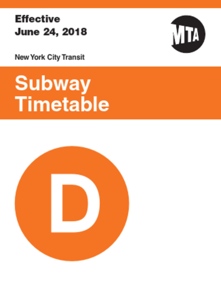 D train timetable | PDF | Public Services | Rapid Transit