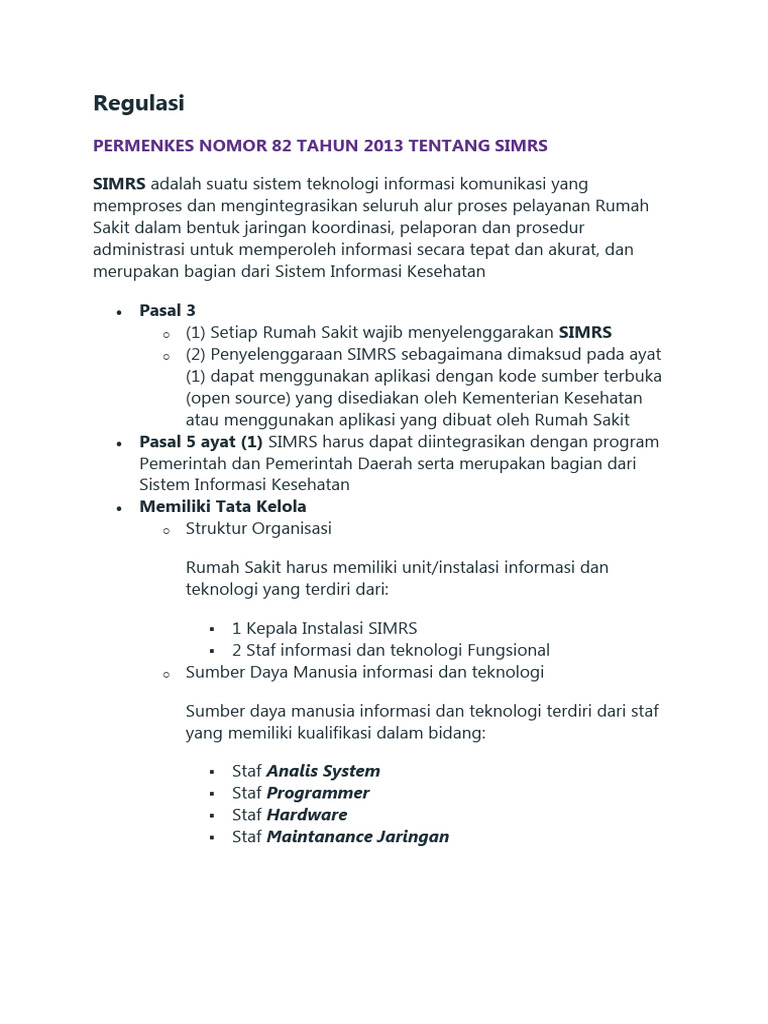 Panduan Implementasi SIMRS | PDF | Komputer