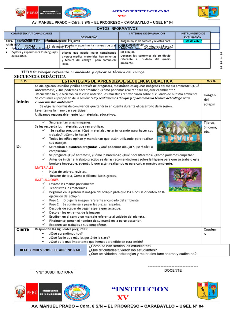 Aplicando la técnica del collage | PDF | Collage | Evaluación