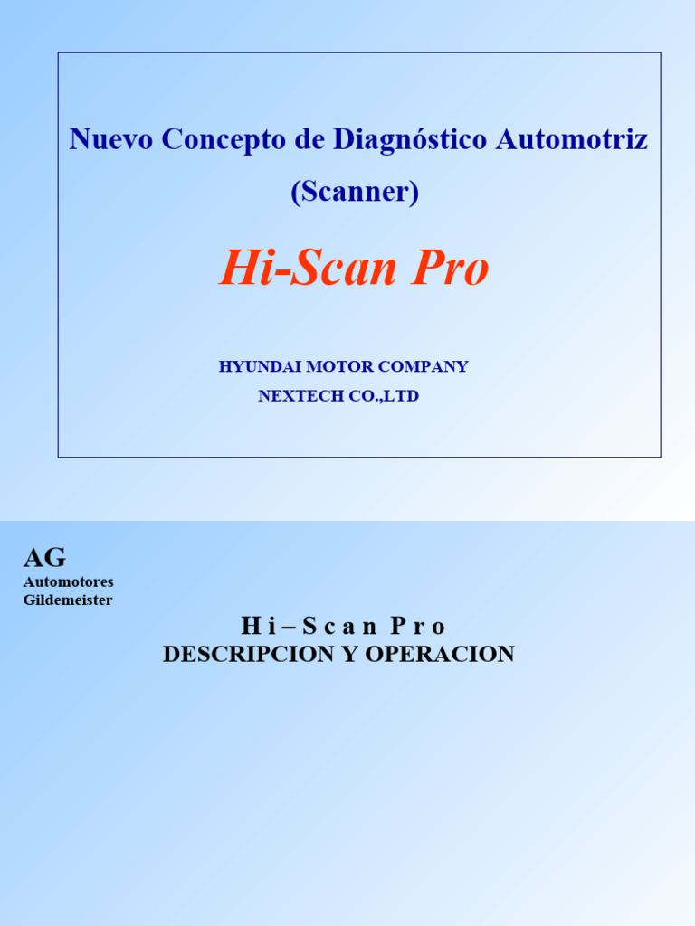 Presentación Hi-Scan Pro1 | PDF | Memoria de acceso aleatorio | Hertz