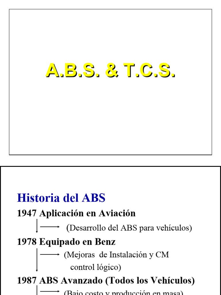 Abs Ef | PDF | Sistema de freno antibloqueo | Tecnología de vehículos