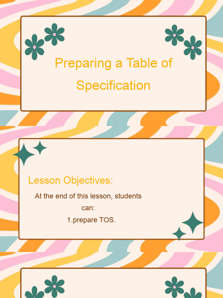 Preparing a Table of Specification | PDF | Learning | Cognition