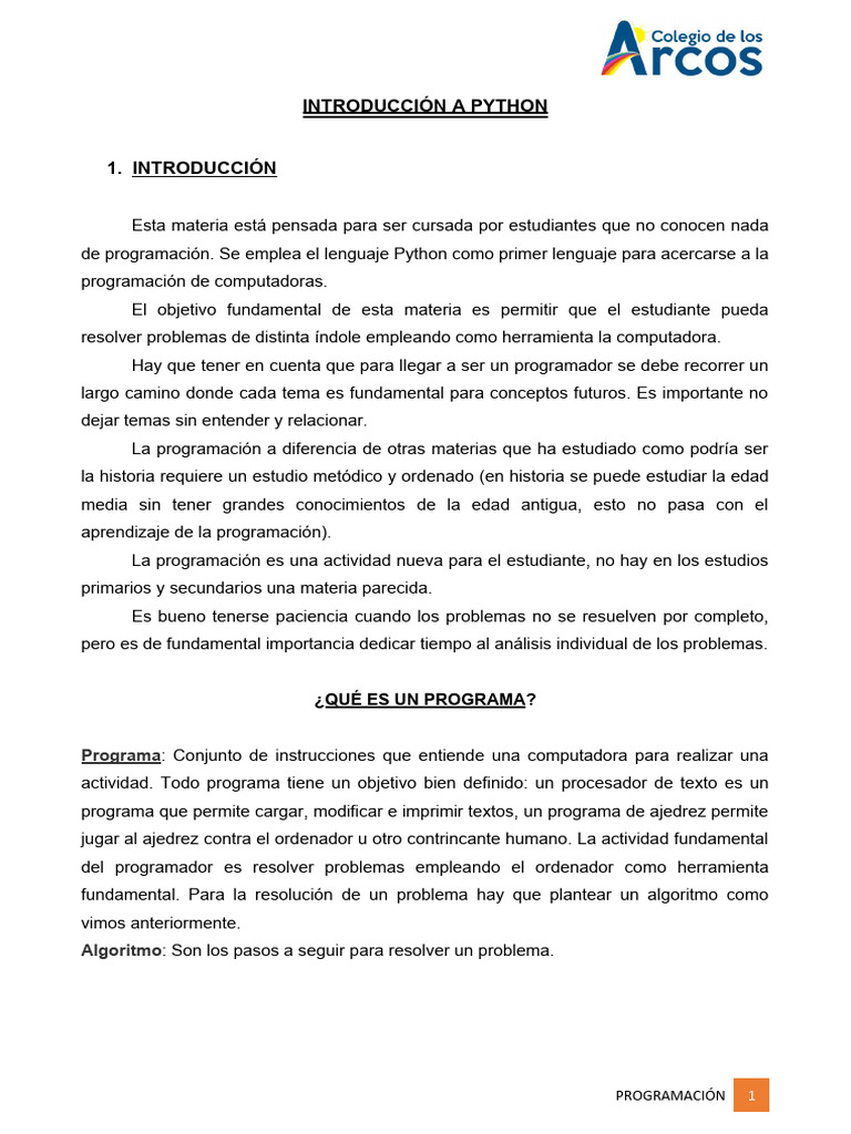2 - Introducción A Python | PDF | Programación de computadoras | Programa de computadora