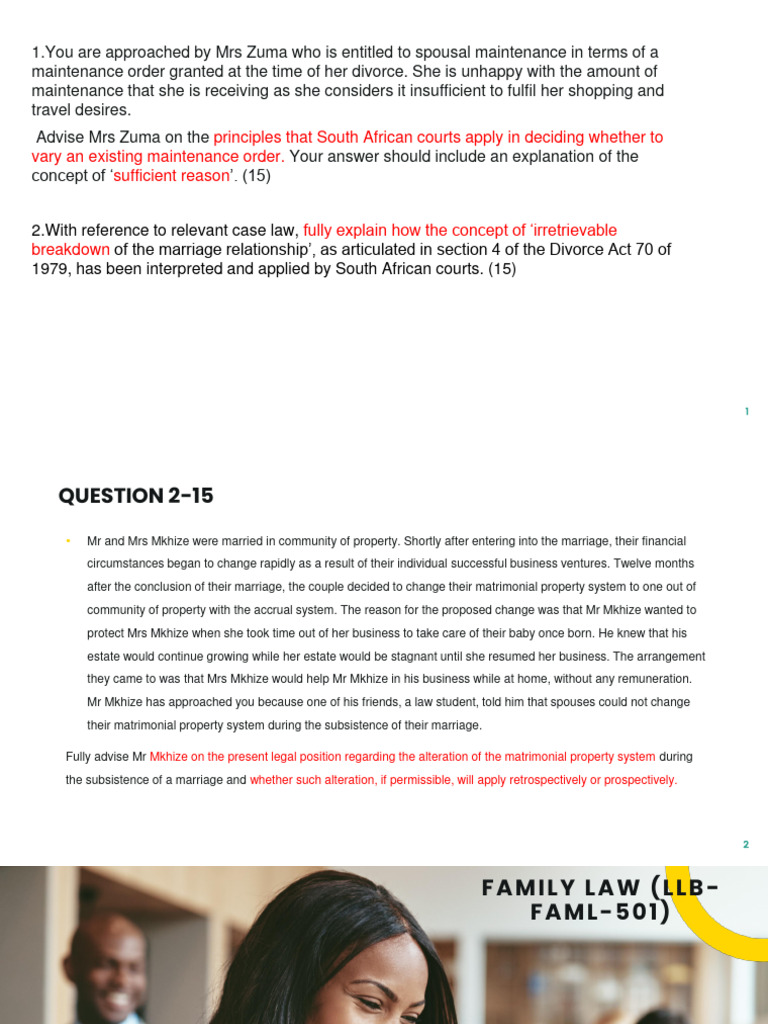 Civil Unions and Customary Marriages (FULL TIME CLASS) | PDF | Marriage ...