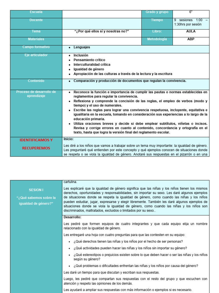 Por Que Ellos Si y Nosotras No | PDF | Igualdad de género | Estudios de ...