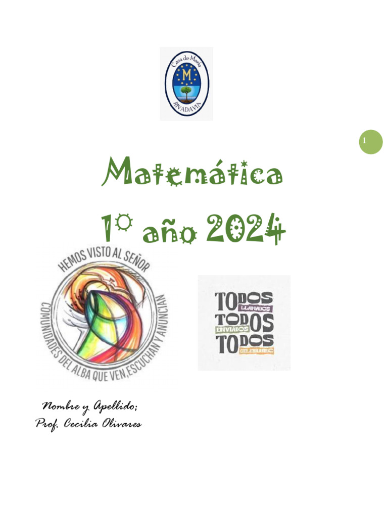 Compromisos Educativos y Programa Matemática 2024 | PDF | Números | Entero