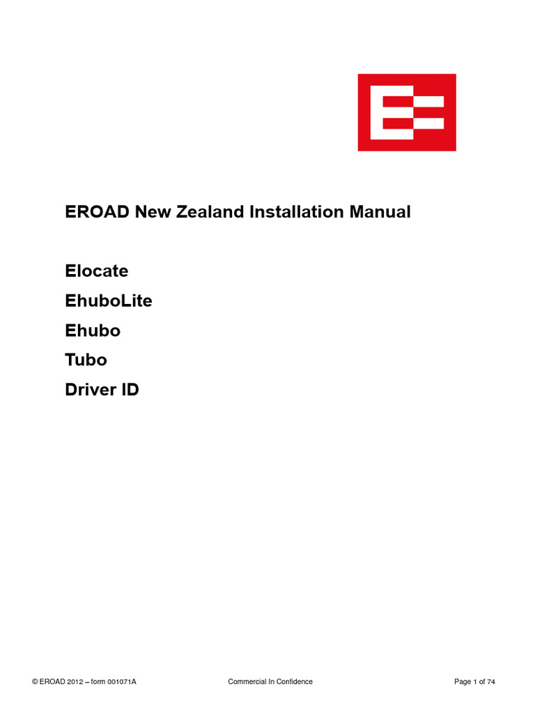 EROAD Installation Manual Overview | PDF | Antenna (Radio ...