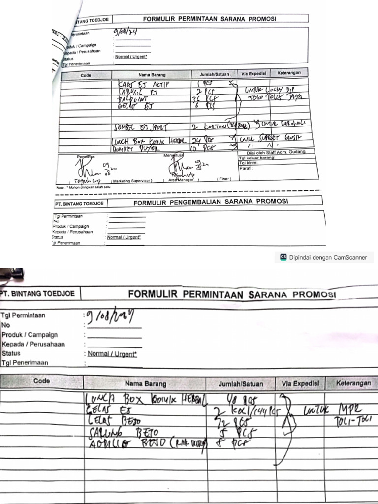 Permintaan Posm 9 Agustus 2024 | PDF