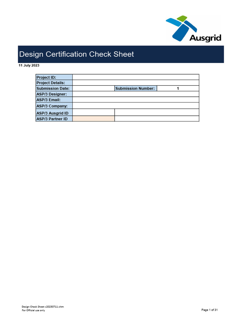 ASP3 DIP Design Check Sheet | PDF | Duct (Flow) | Electrical Substation