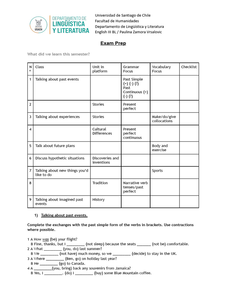 ENG III - Written Exam Prep | PDF