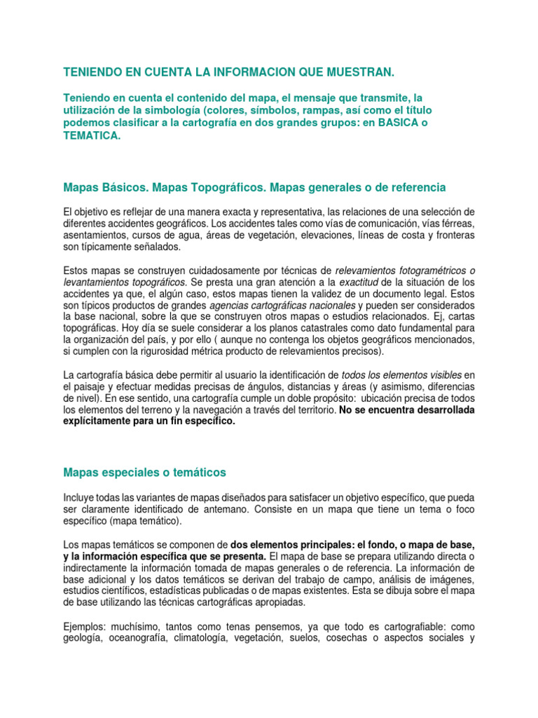 Mapa Basico y Topografico | PDF | Mapa | Cartografía