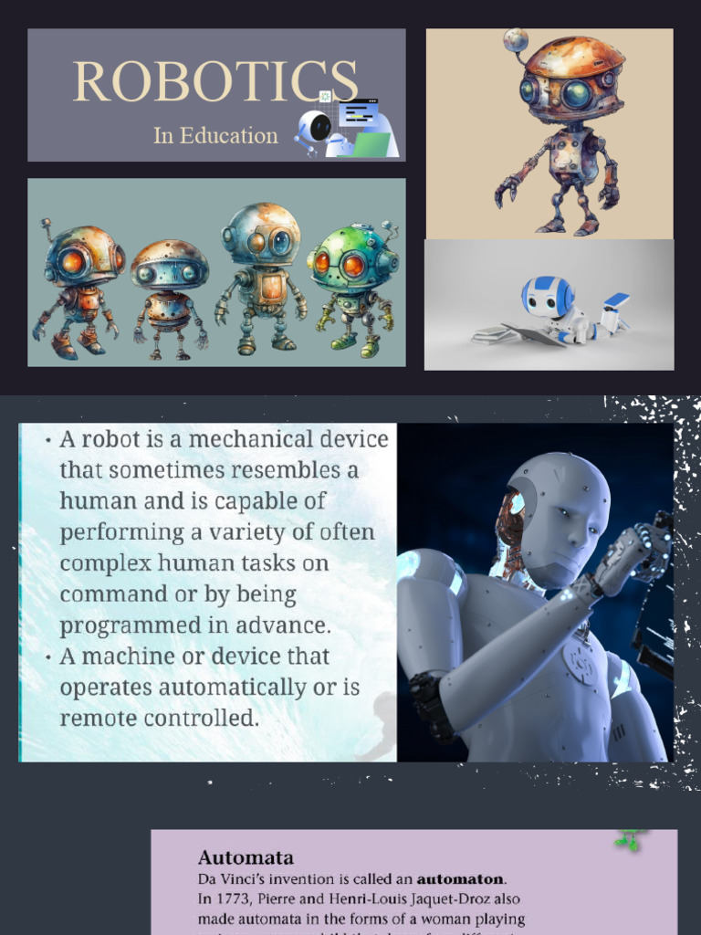 Colorful Stempunk Robotics in Education Technology Presentation | PDF ...